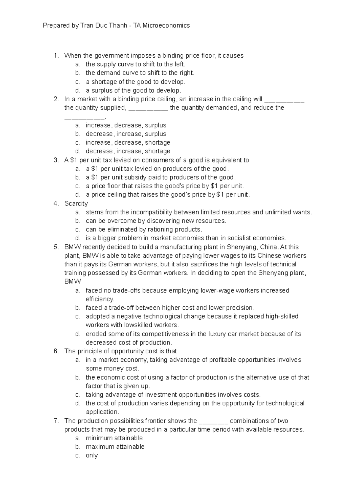 Practice 3 - some mcqs to revive knowledge - When the government ...