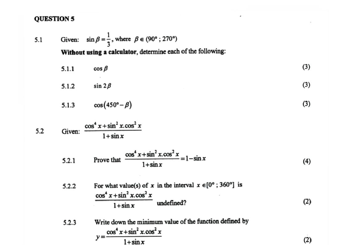 Trigonometry - Summary of Graphs & General Solutions (MATH 101) - Studocu