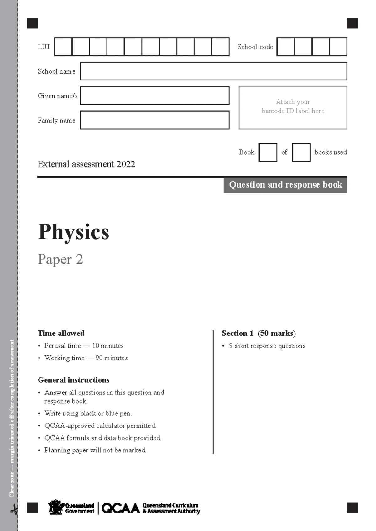 Snr Physics 22 EA P1 Question & Response Guide - Studocu