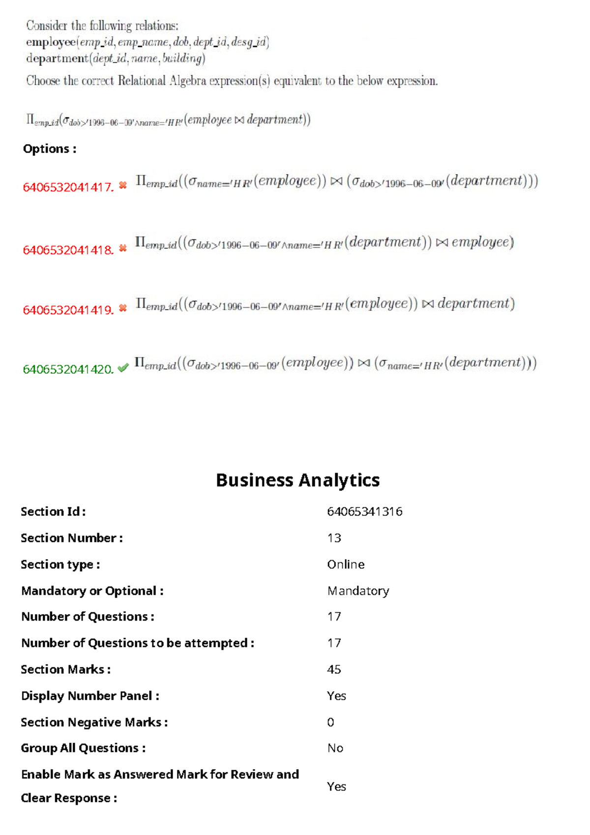 Business Analytics (640653) - Test Questions and Answers - Studocu