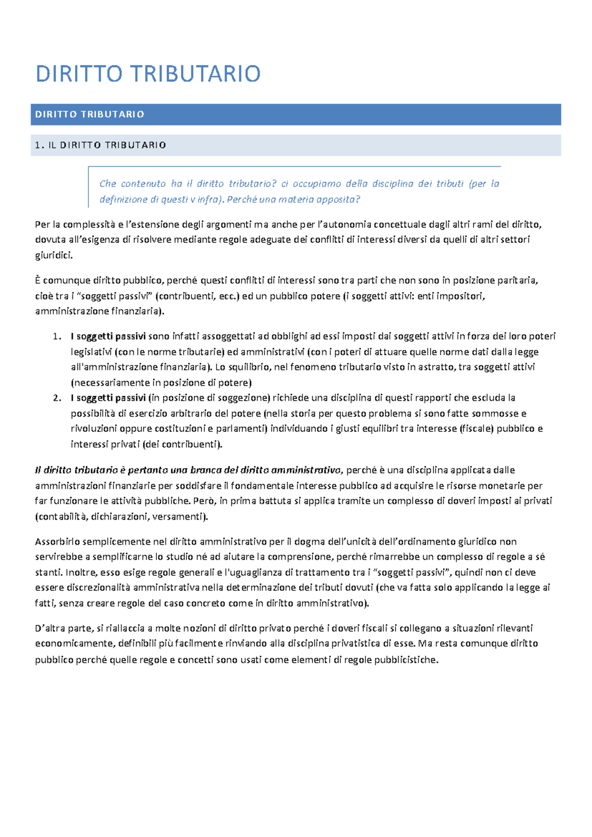 DIRITTO TRIBUTARIO 1: CONCETTI FONDAMENTALI E NORMATIVE ESSENZIALI ...