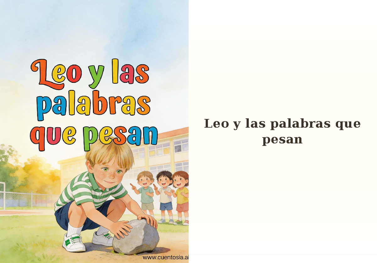 Cuento: Leo y las Palabras que Pesan en el Recreo - Studocu