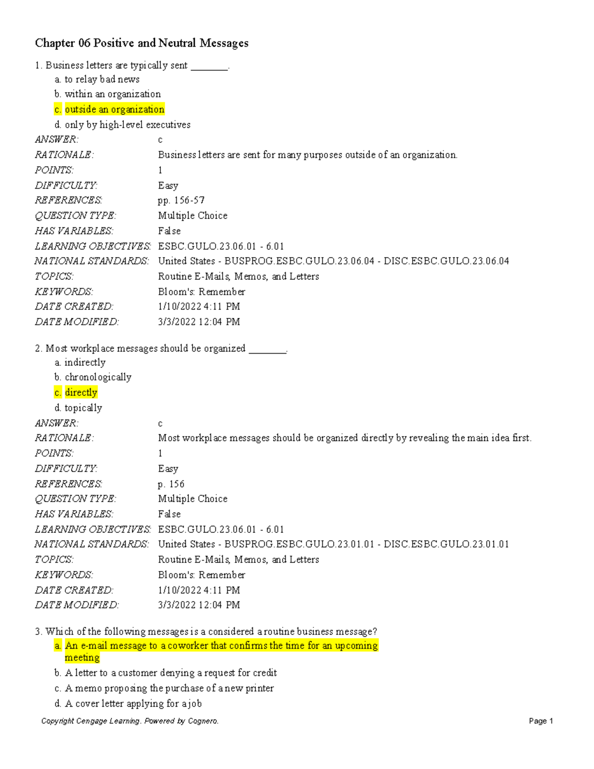 Chapter 06: Positive and Neutral Messages - Business Communication ...