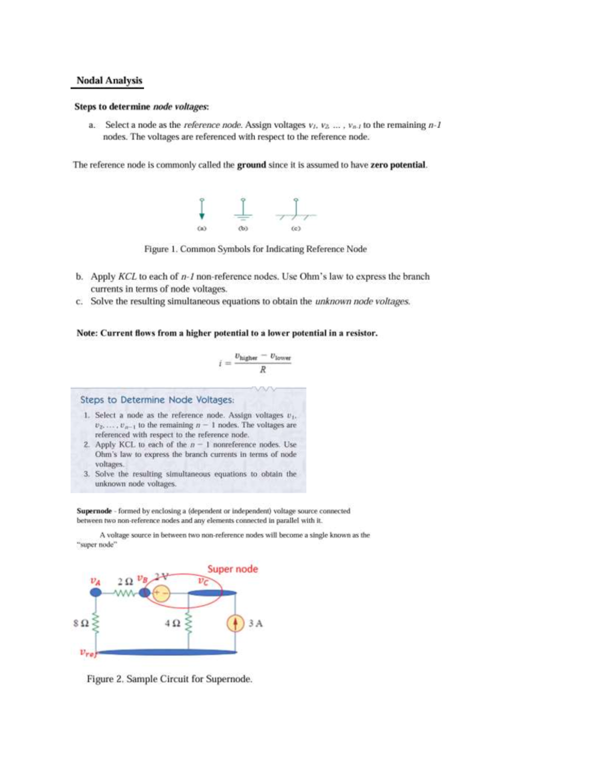 Nodal Analysis: Steps and Techniques for Node Voltage Calculation - Studocu