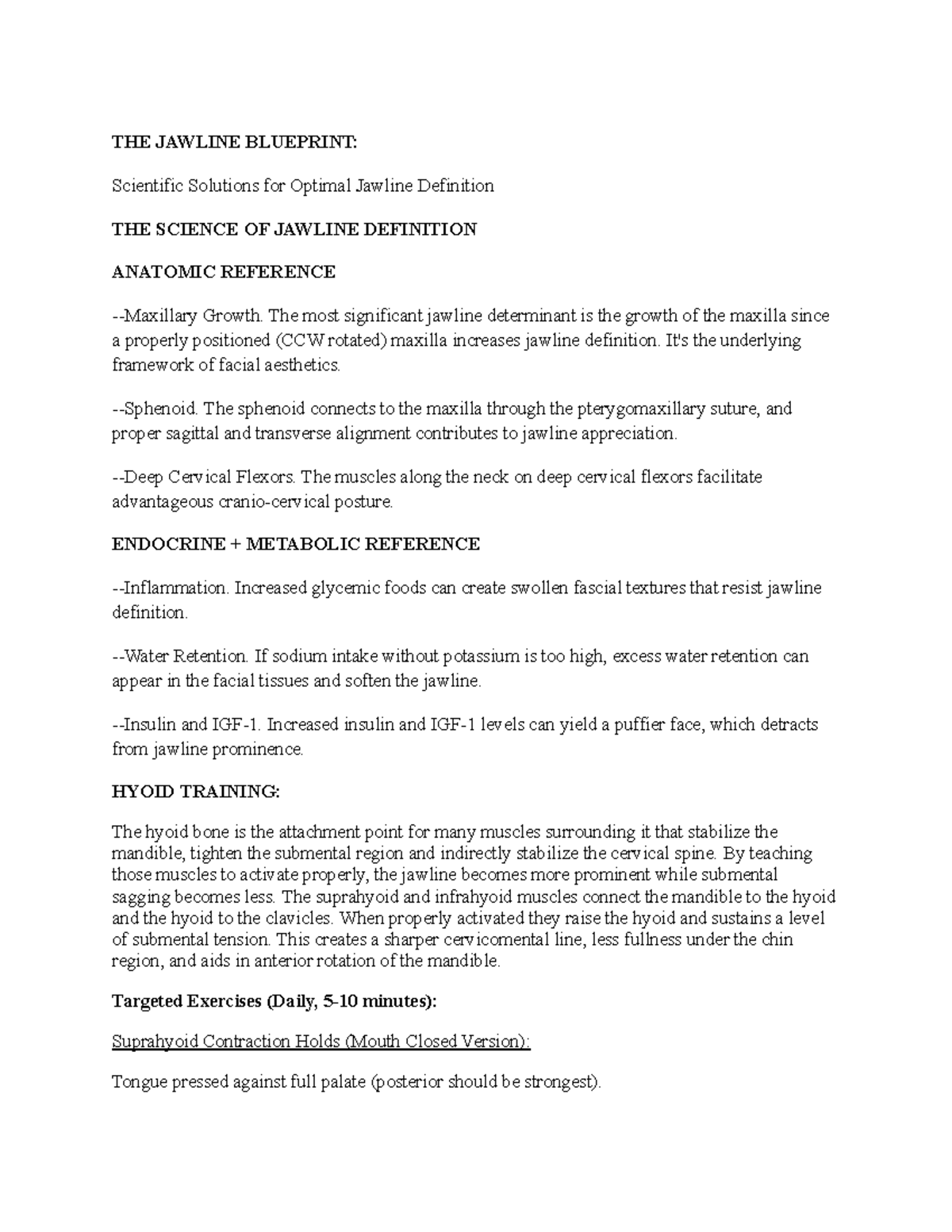 Updated Jawline Guide: Scientific Insights for Optimal Definition - Studocu