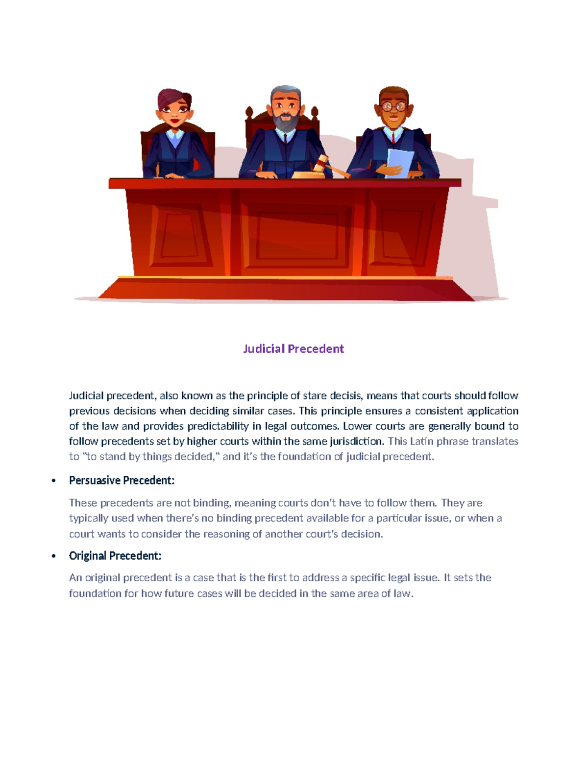 Ch. 5: Understanding Judicial Precedent and Its Implications - Studocu