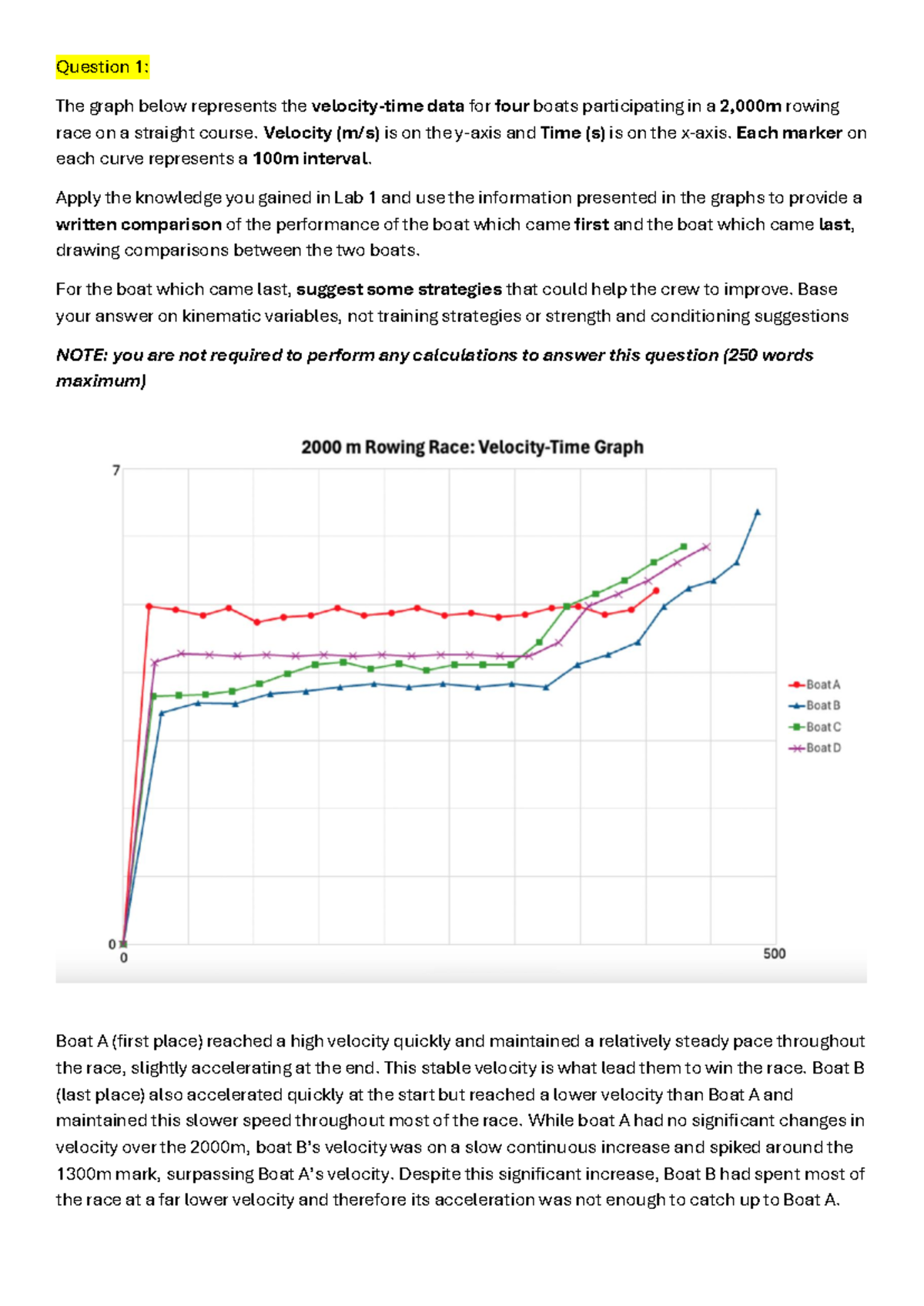 Biomechanics PS1 - AT1: Rowing Race Analysis & Vector Addition Steps ...