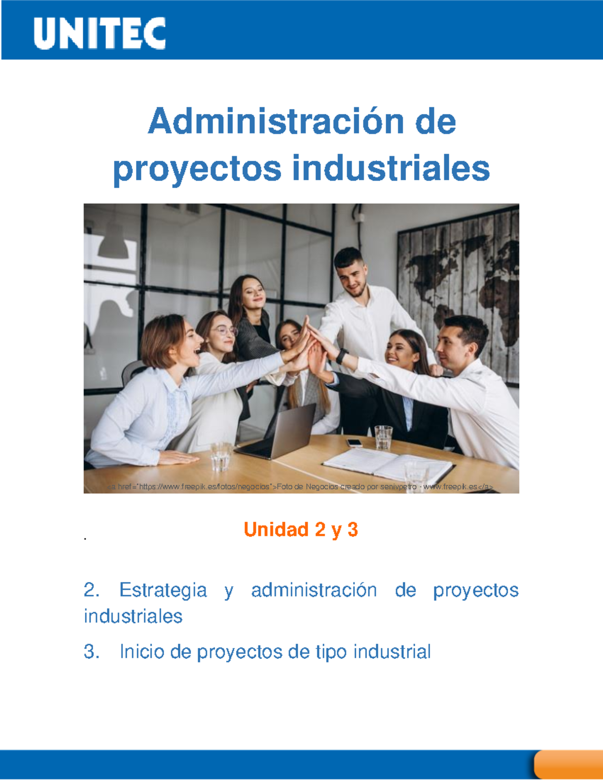 Unidad 2-3: Estrategia y Gestión en el Inicio de Proyectos Industriales ...