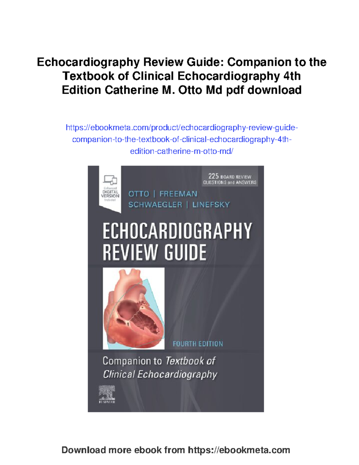 Echocardiography review guide: Companion to clinical echocardiography ...
