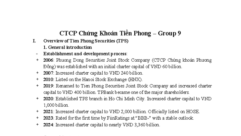 CTCP Chứng Khoán Tiền Phong Group 9 - 2024 Financial Overview and ...