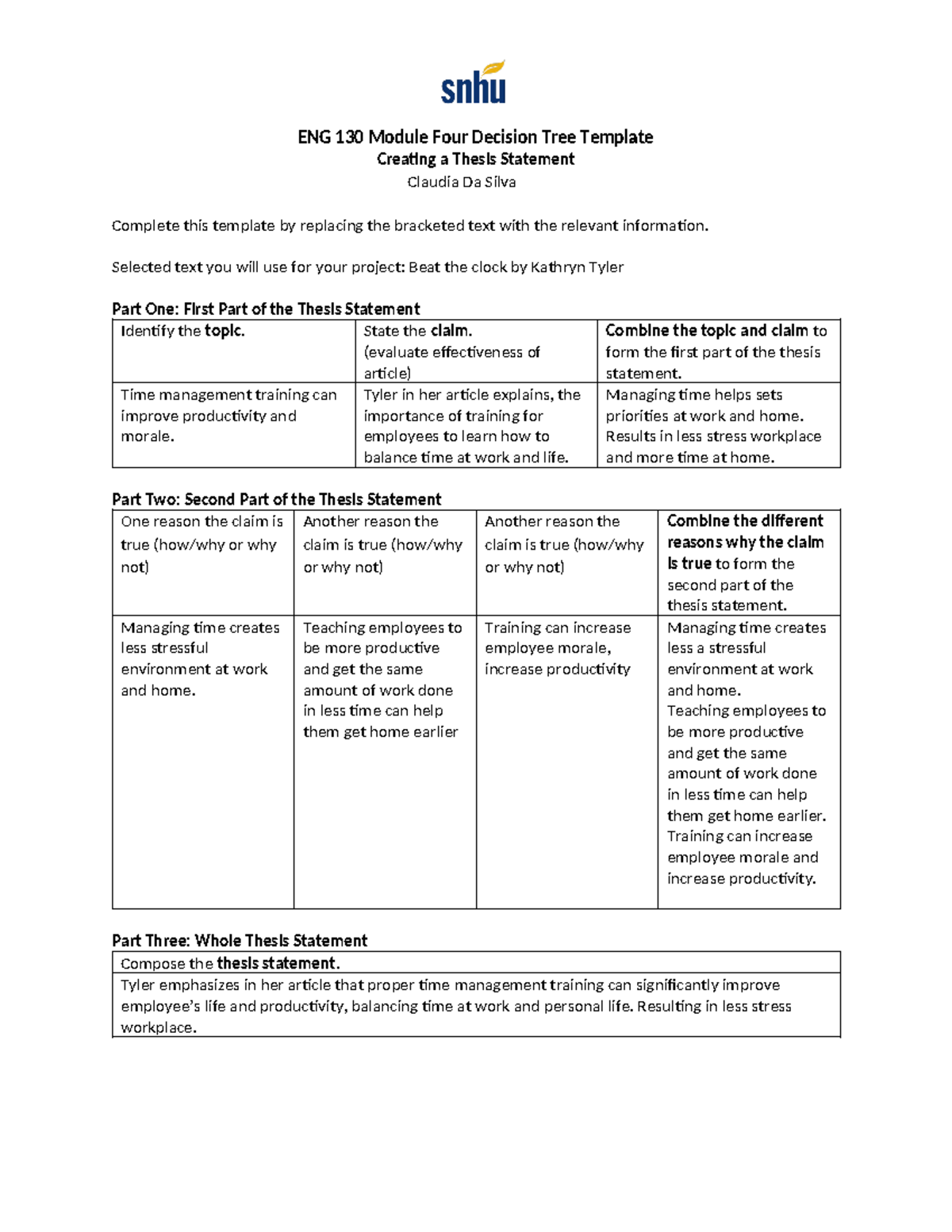 ENG 130 Module 4-1 Final Decision Tree Template for Thesis Development ...