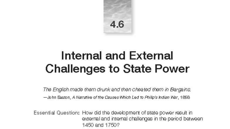 Internal and External Challenges to State Power: Rebellions 1450-1750 ...