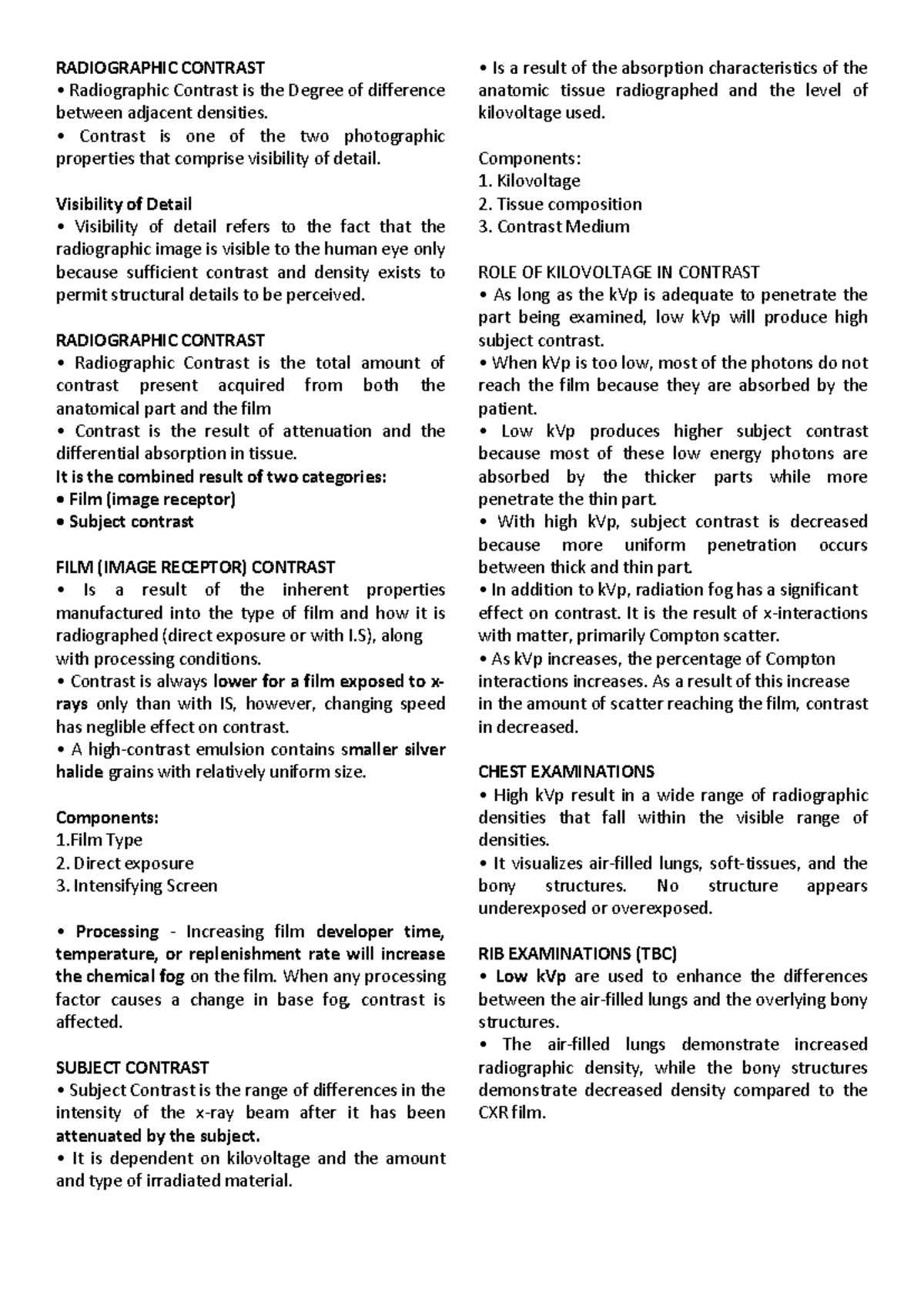 Rt202 - Radiographic Contrast: Understanding Visibility and Detail ...