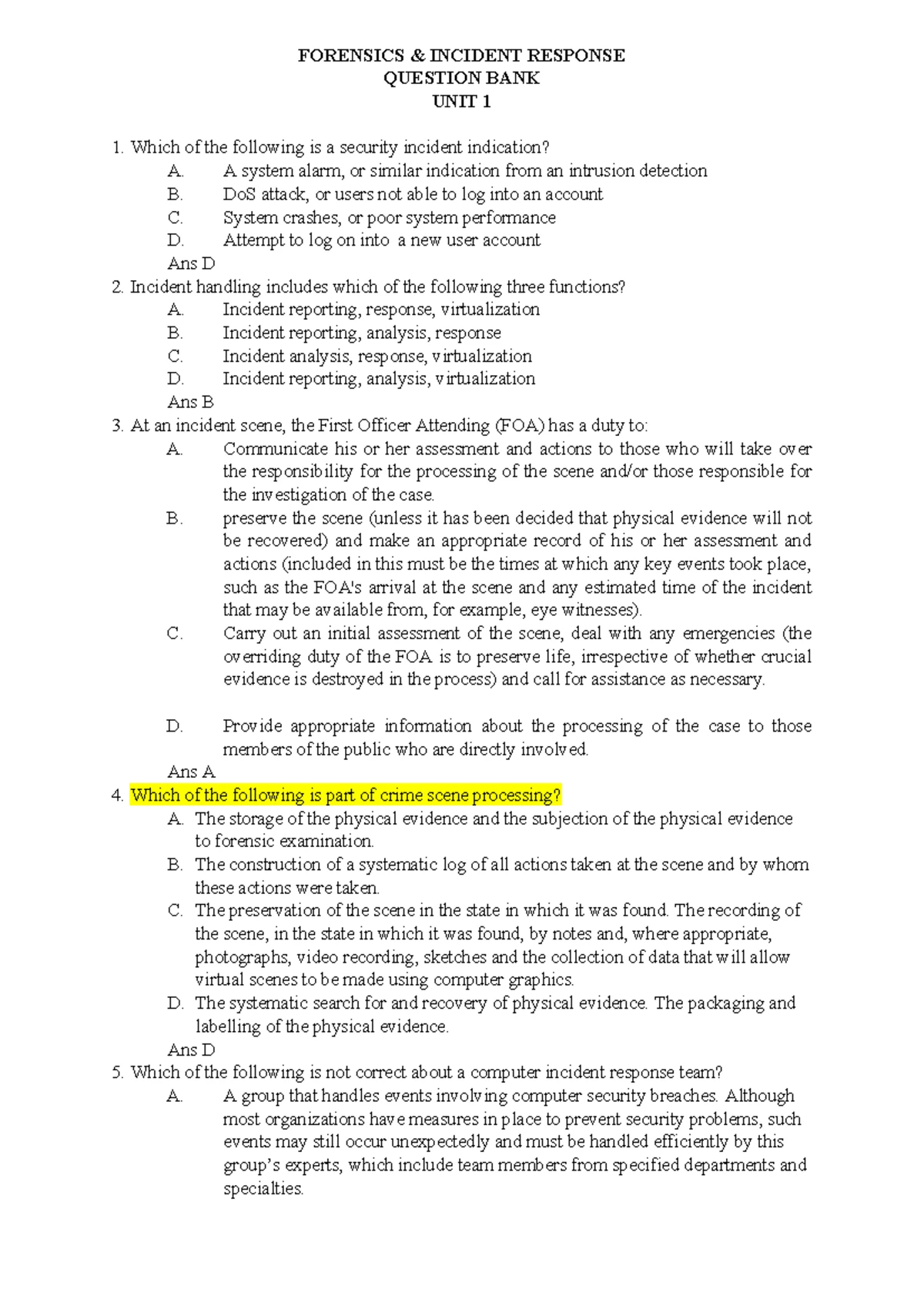 21CSC304J Compiler Design Exam Notes - July 2024 - Studocu