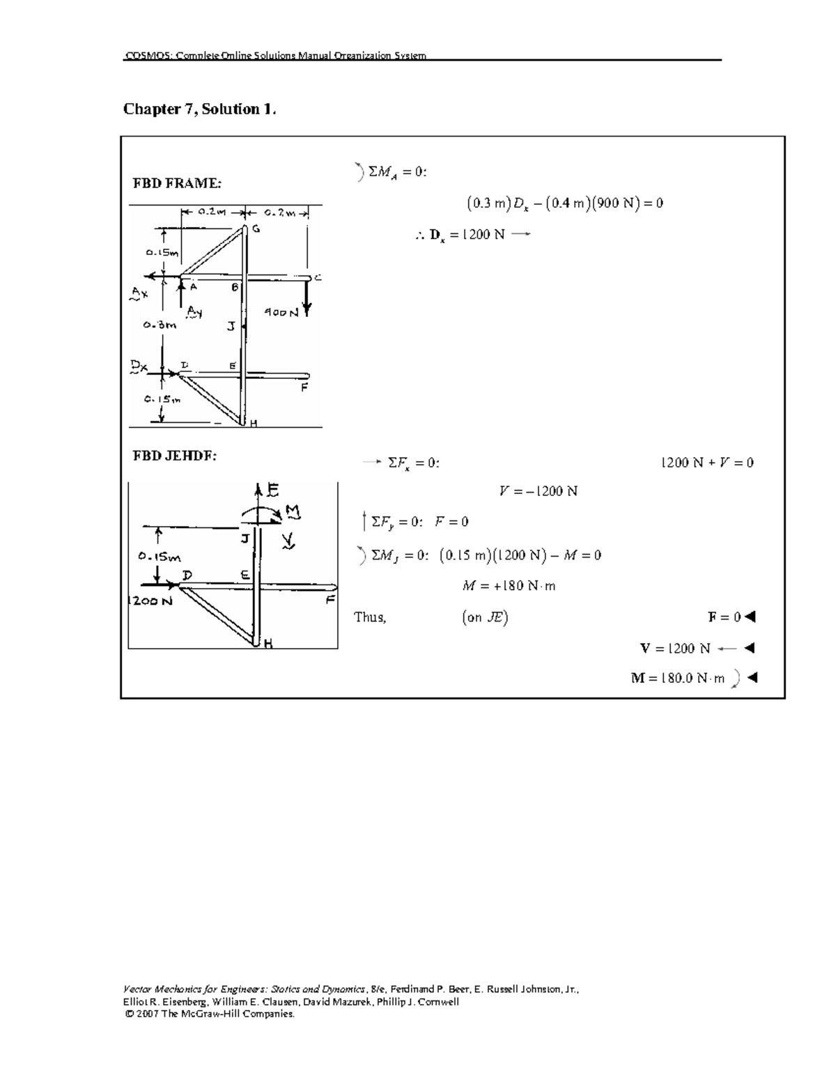 Chapter 07 - Statics and Dynamics 8th Ed. Solutions for Beer et al ...