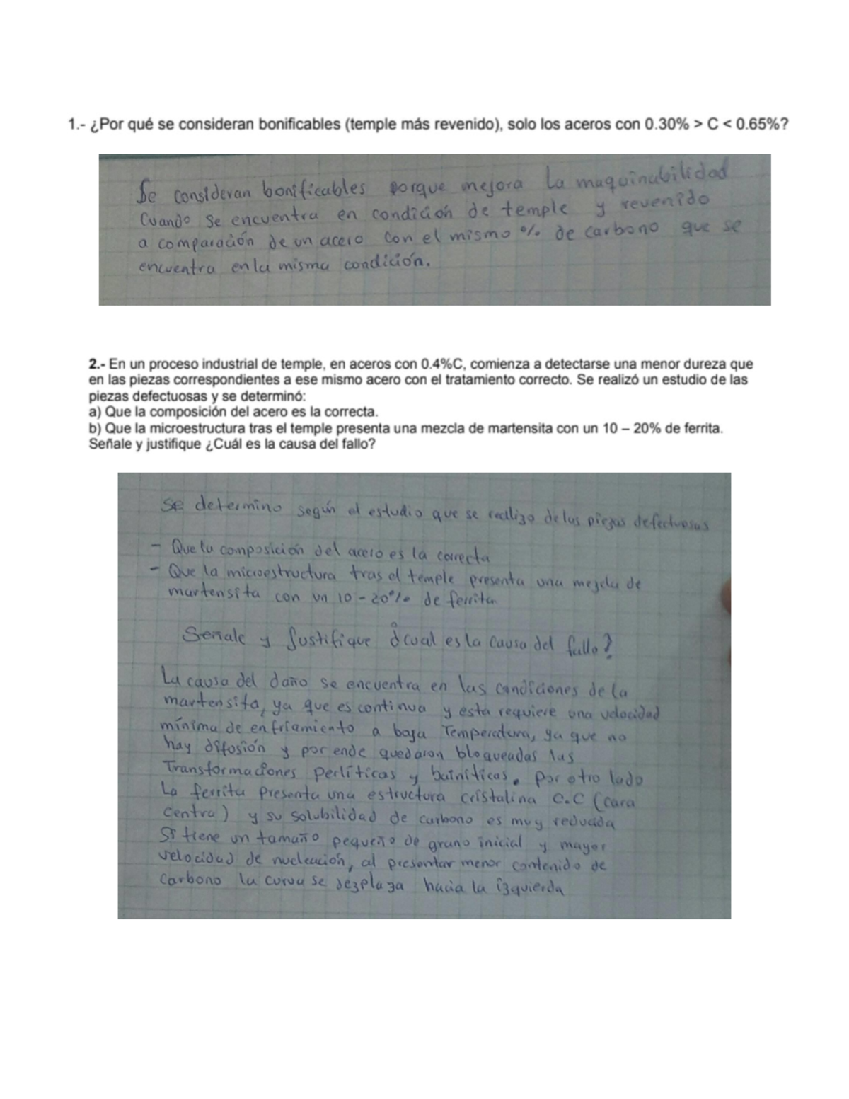 Examen DE Desarrollo IM2 - Ingeniería de Materiales 2 - Studocu