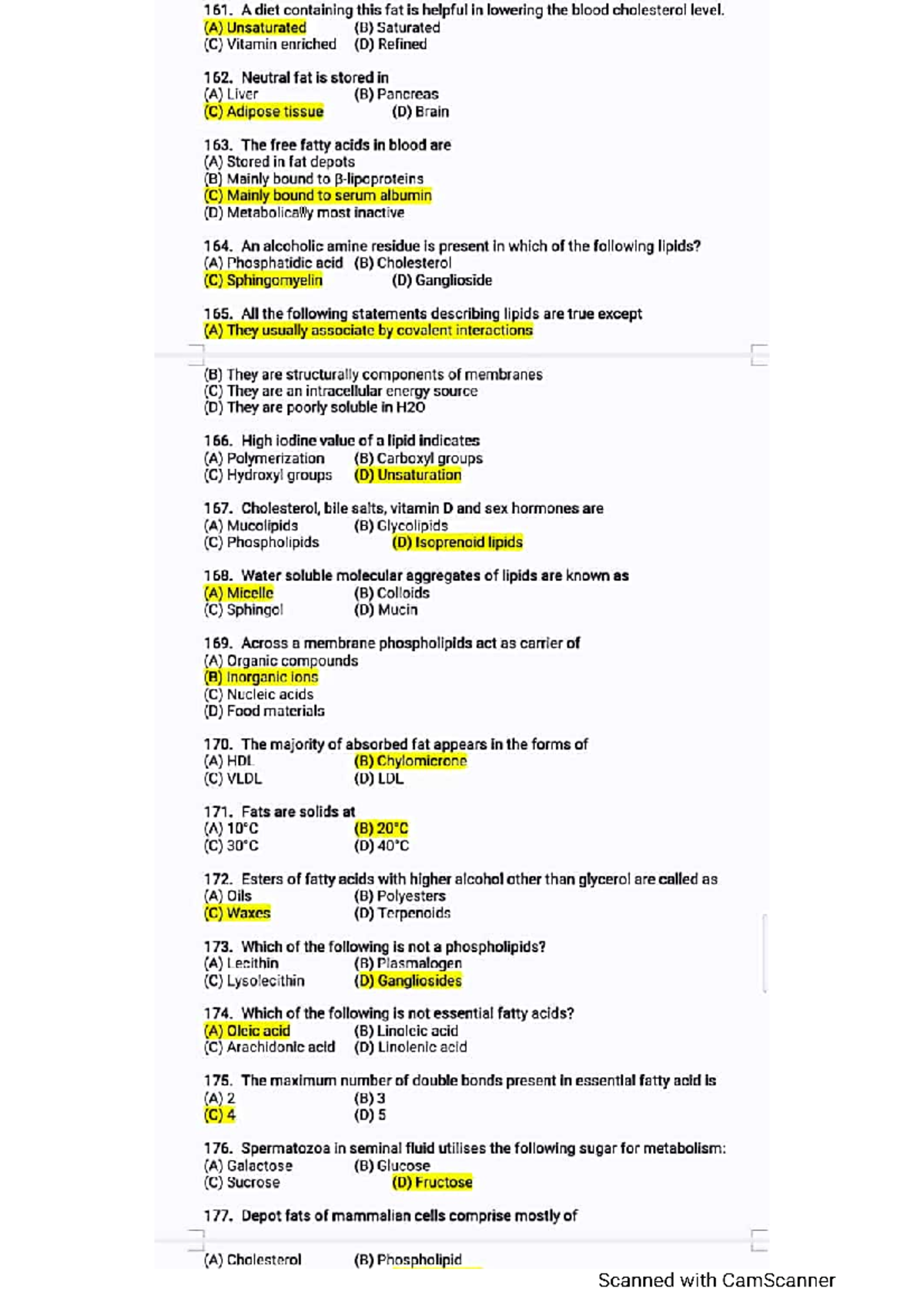 Biochemistry MCQs - Comprehensive Guide to Multiple Choice Questions ...