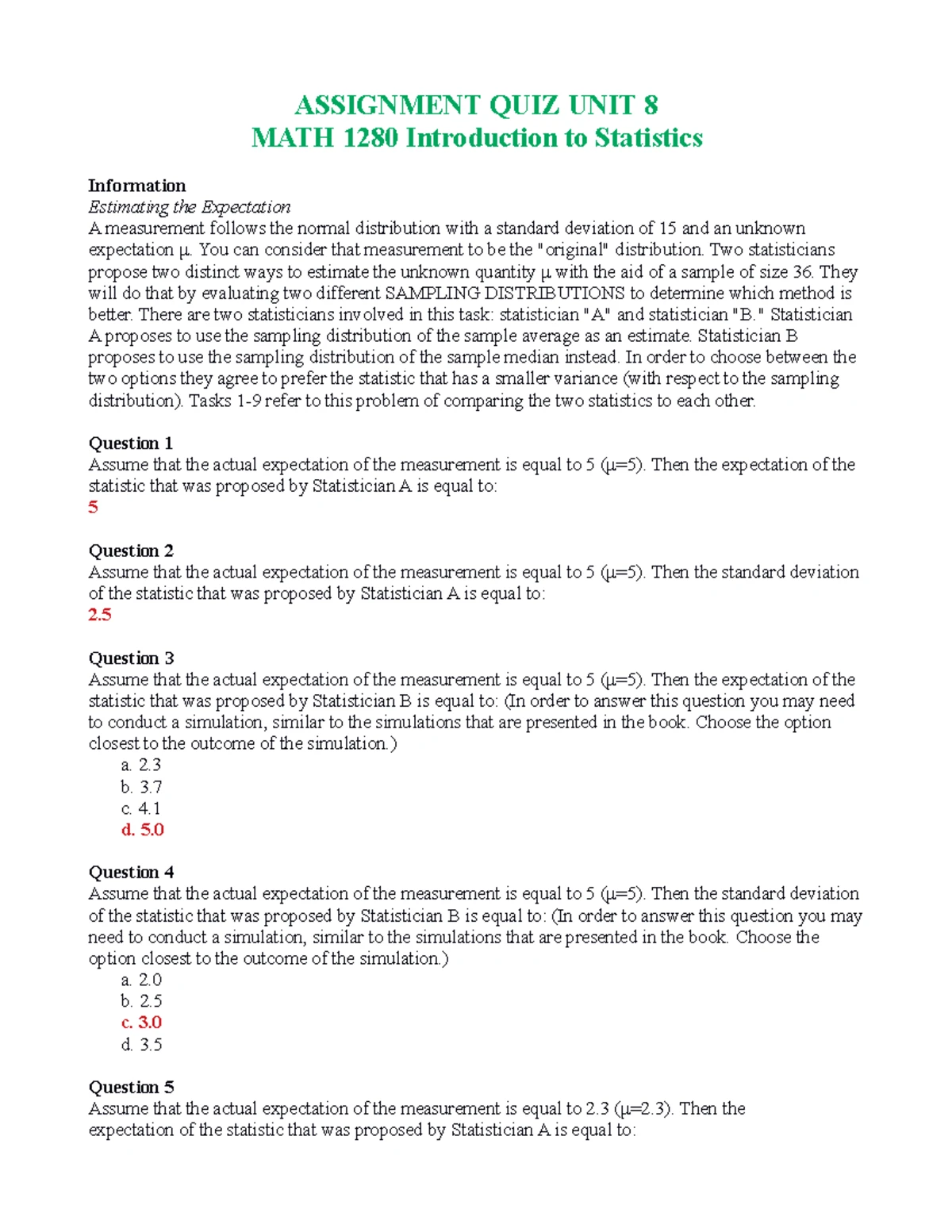 Written Assignment - Unit 2 - MATH1280: Statistical Analysis and ... Written Assignment - Unit 2 - MATH1280: Statistical Analysis and ...