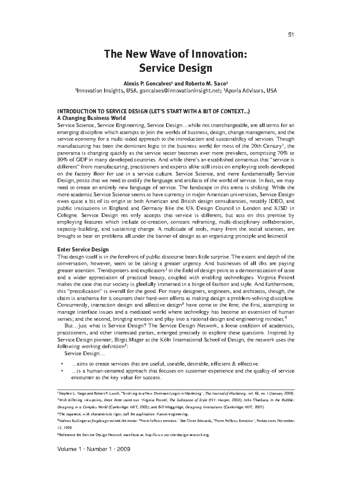 47421947 The New Wave of Innovation Service Design by Goncalves and ...