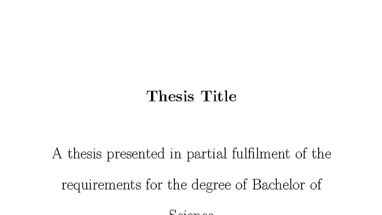Thesis Formatting Guide for ES100: LaTeX Template - Studocu