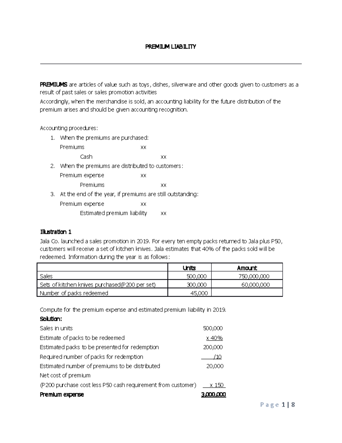 Module IA Chapter 02 - Premium Liability - PRE MIUM LIABI LITY PRE ...