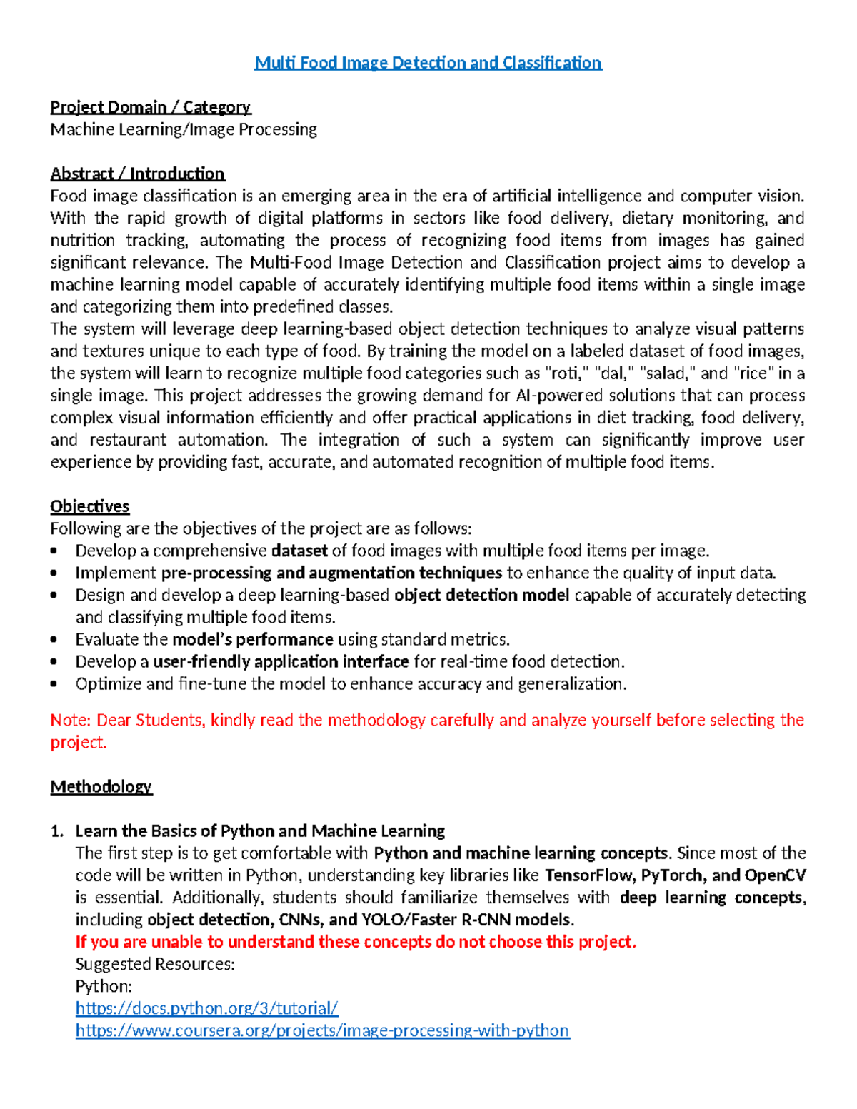 Spring 2025 CS619 Multi Food Image Detection & Classification Project ...