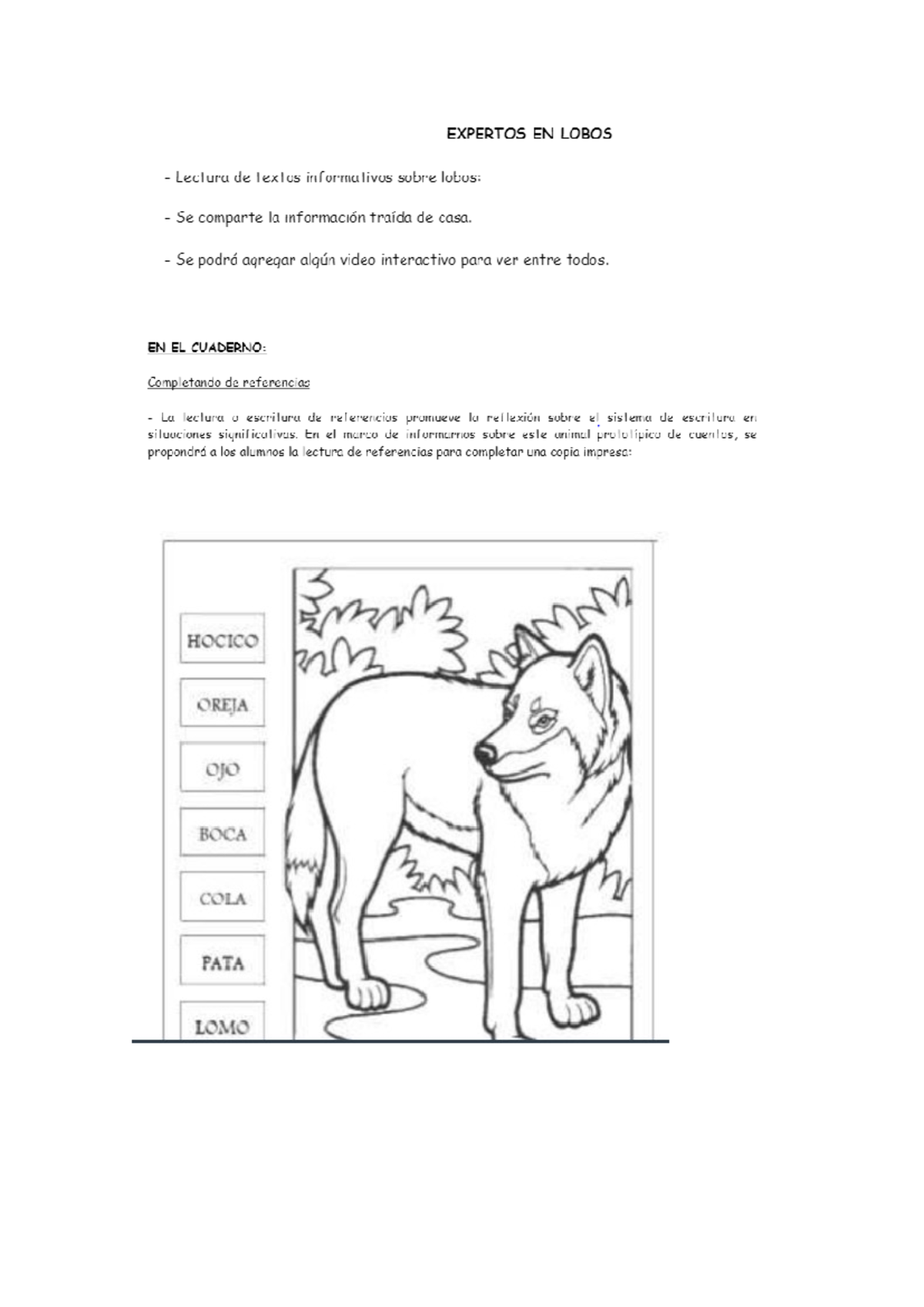 Expertos en Lobos: Actividades y Lecturas para Segundo Grado - Studocu