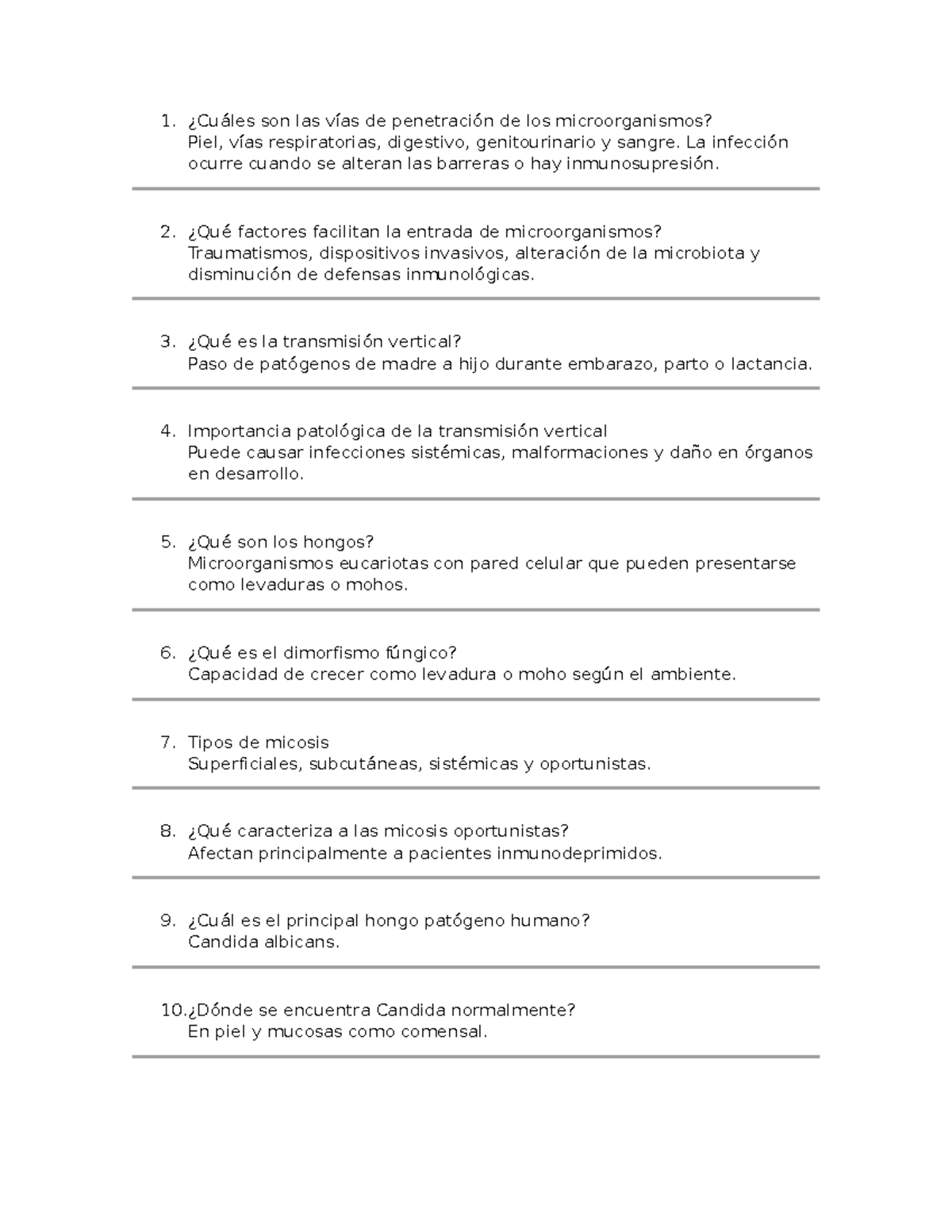 Cuestionario Clase 2 Pato: Microorganismos y Enfermedades Infecciosas ...