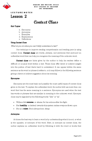 ENGL 112 Remedial Exam: Effective Writing & Reading Skills Review - Studocu