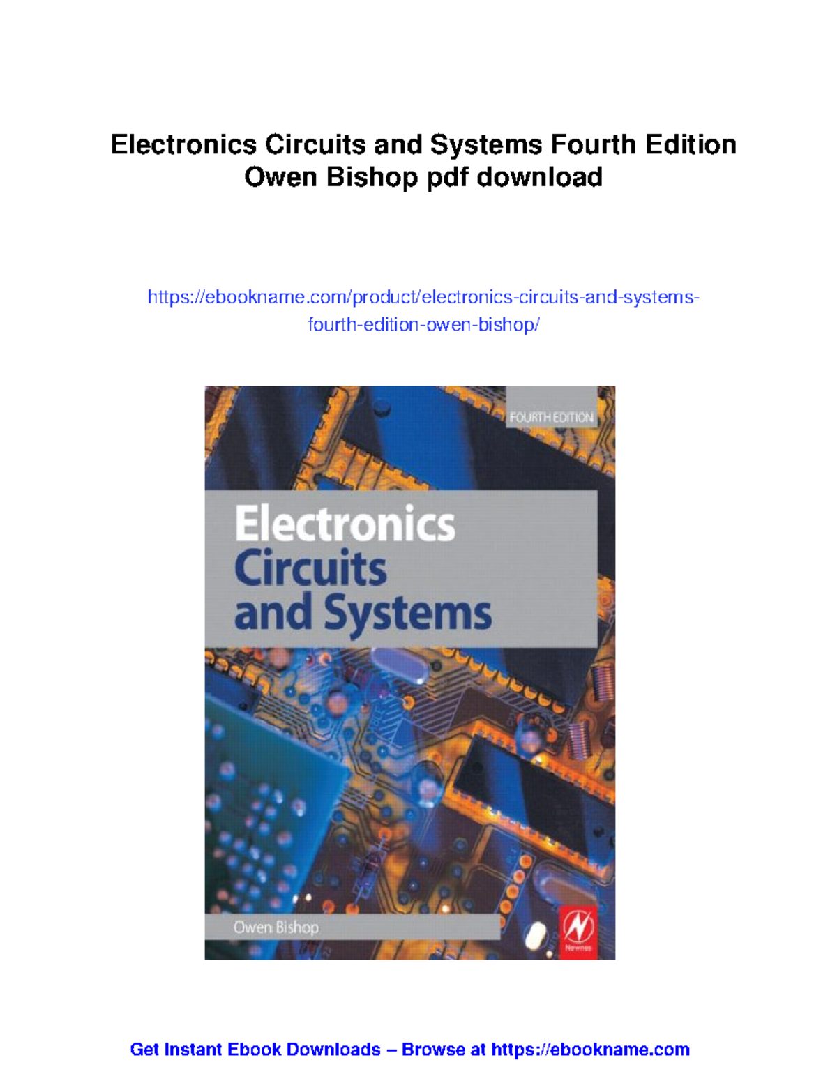 Electronics Circuits and Systems (4th Ed) by Owen Bishop - PDF Download - Studocu