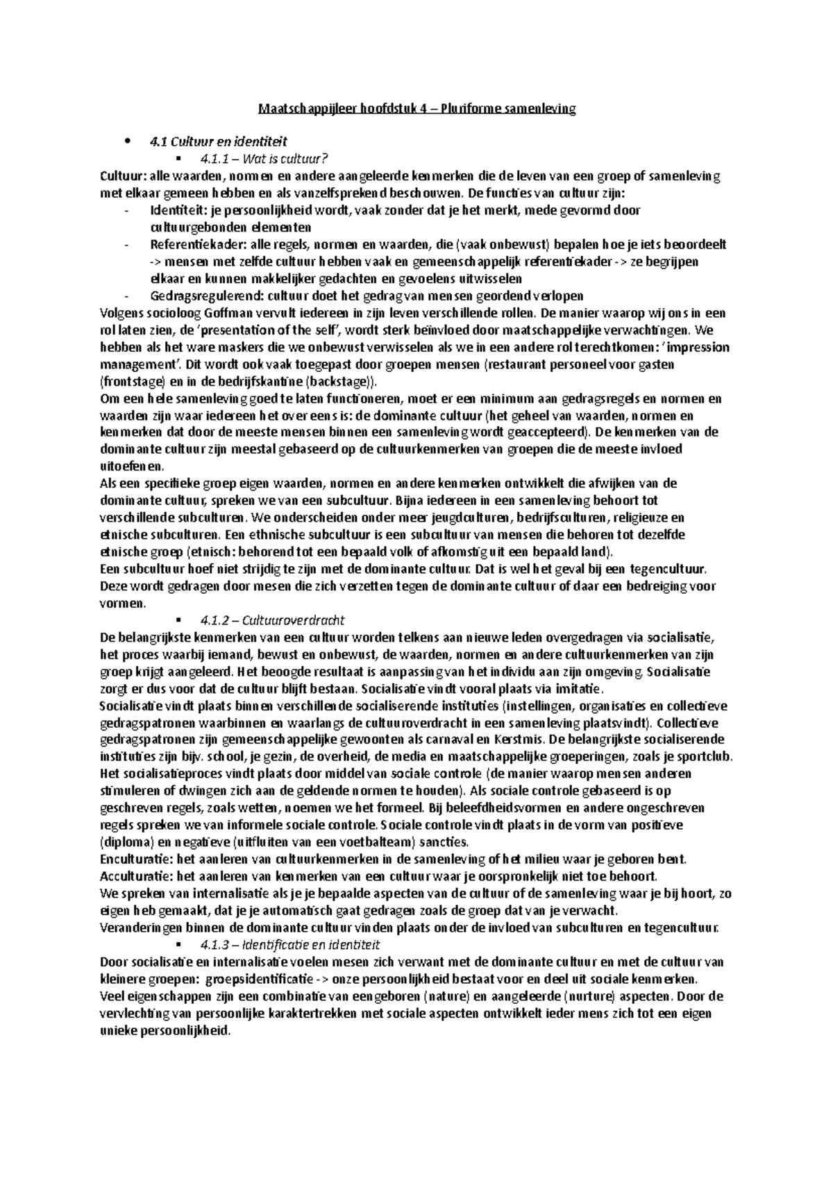 Maatschappijleer hoofdstuk 4 - Pluriforme samenleving - Maatschappijleer hoofdstuk 4 ...