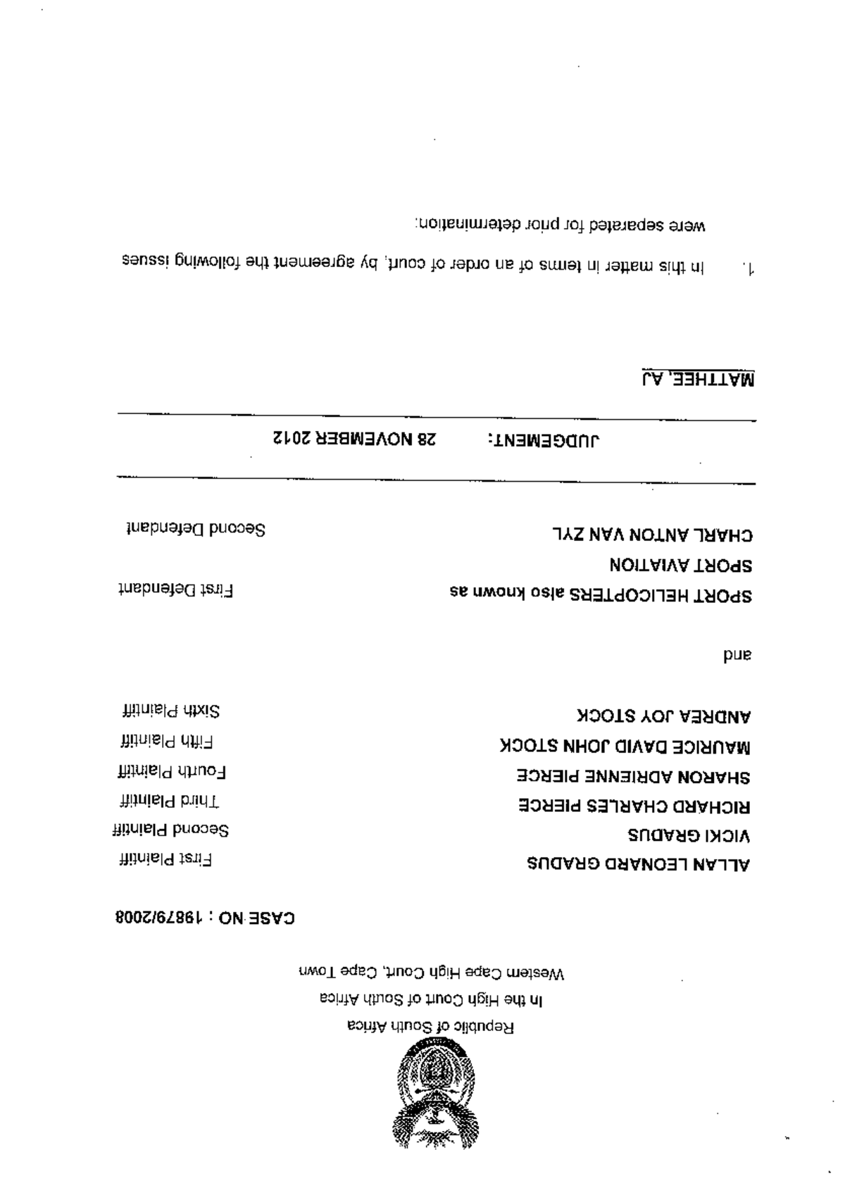 Gradus v Sport Helicopters: High Court Case Analysis and Judgment ...
