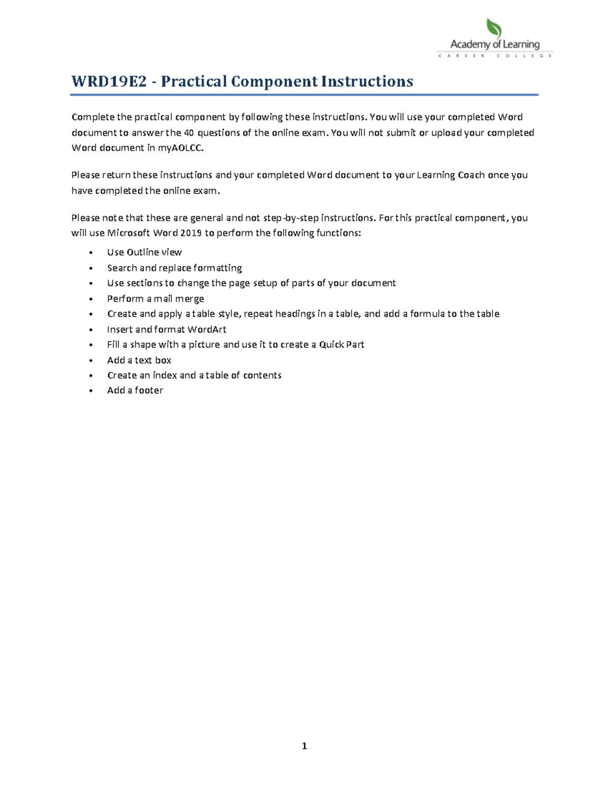 WRD19E2 - Final Exam - Practical Component Guidelines and Steps - Studocu