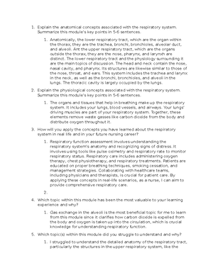 Module 06 Reflection Assignment Digestive System - Explain the anatomical concepts associated ...