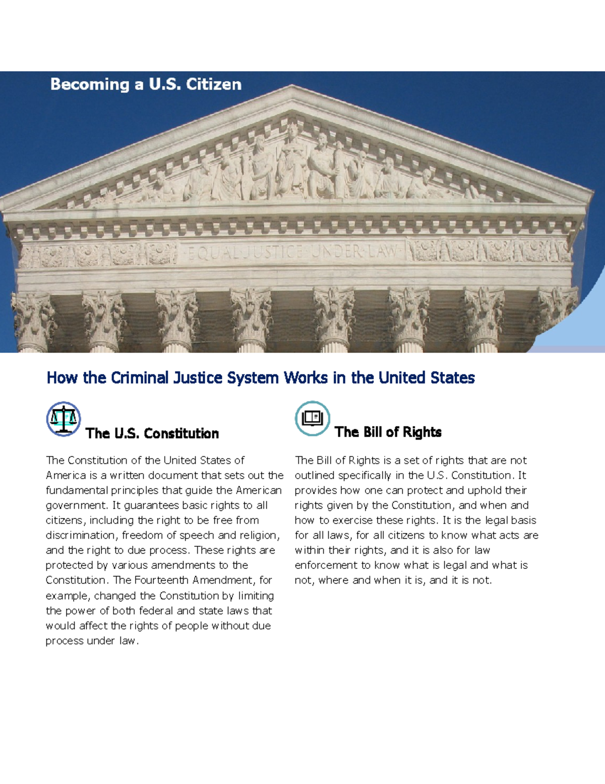 CJ 2023 Project One: Understanding the U.S. Criminal Justice System ...