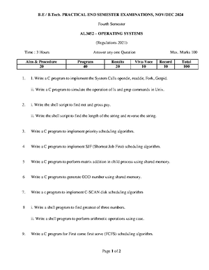 CS3691-Embedded Systems and IoT Lab Manual - 2025 Guide - Studocu