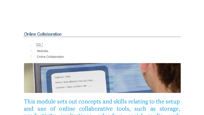 Online Collaboration Module 1: Key Concepts & Skills - Studocu