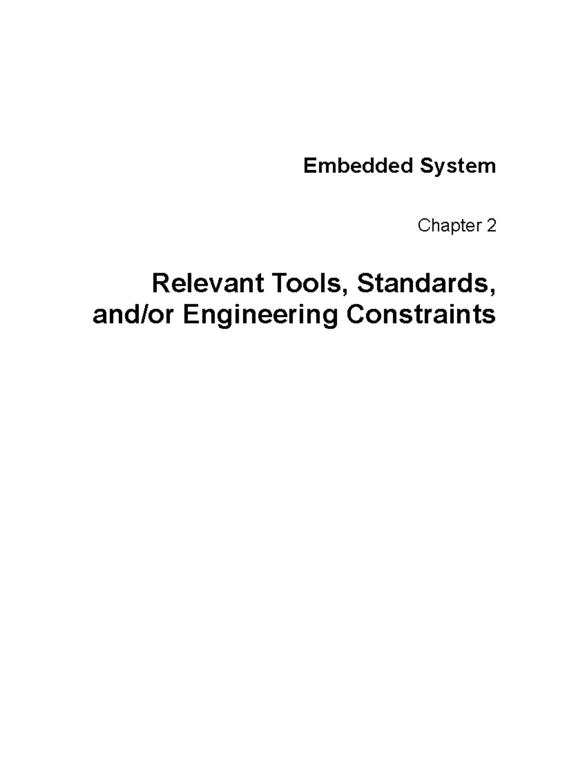 CPE-412 - Chapter 2 Notes: Tools, Standards & Engineering Constraints ...
