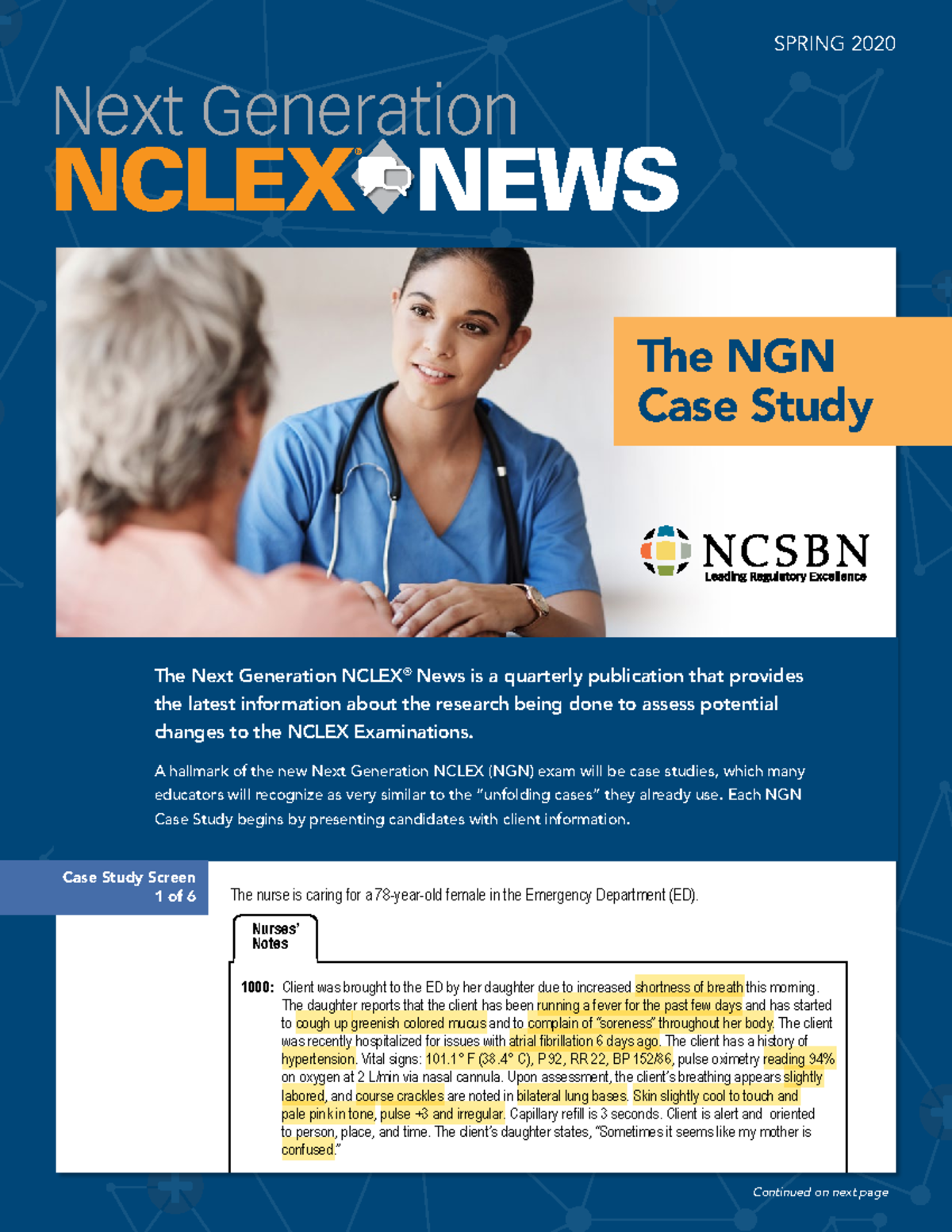 NGN Spring 20 Eng 02 NGN Case study - Next Generation NCLEX NEWS ...
