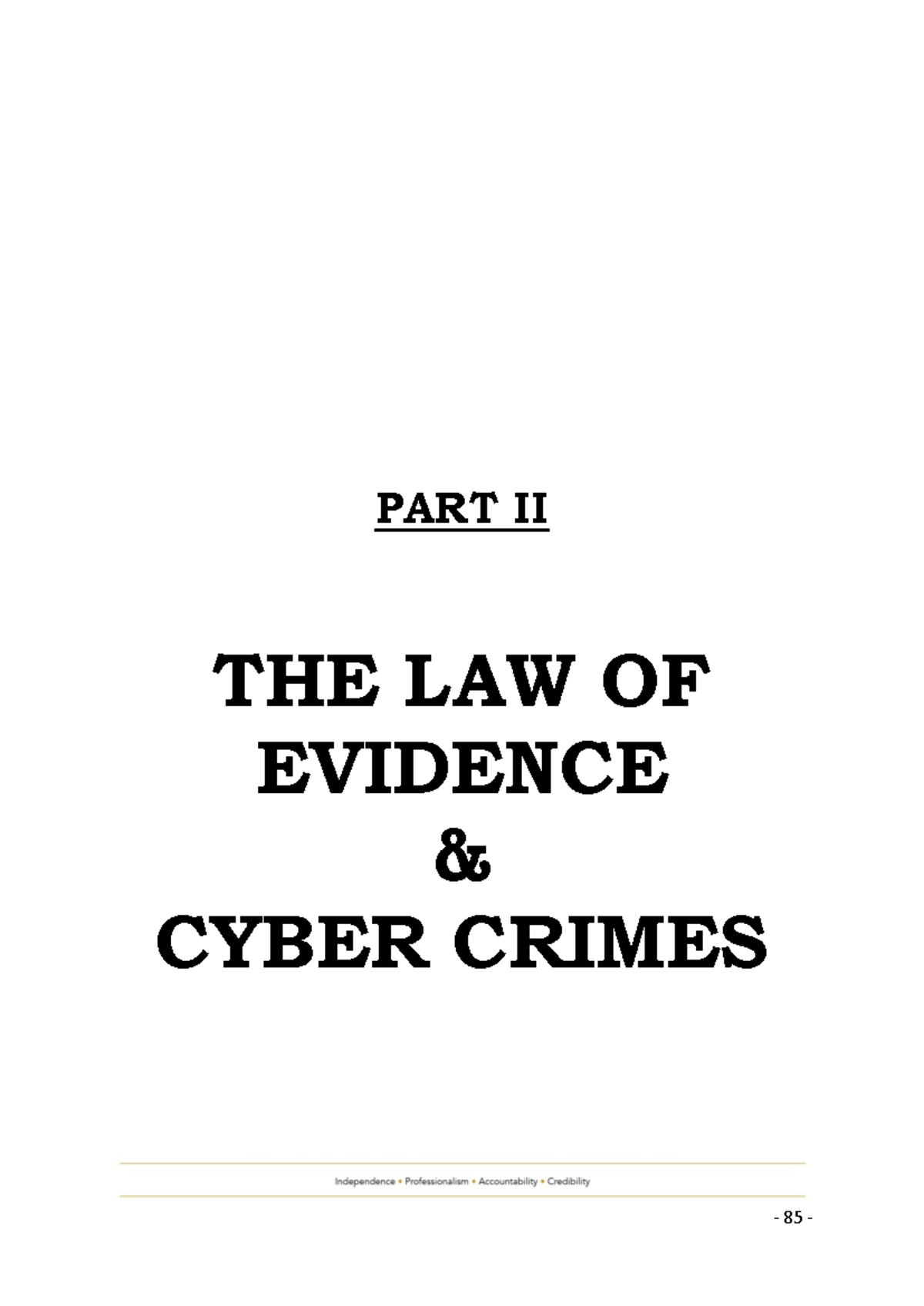 Chapter 2 - The Law of Evidence in Cyber Crimes (Course Code: CYB 101 ...