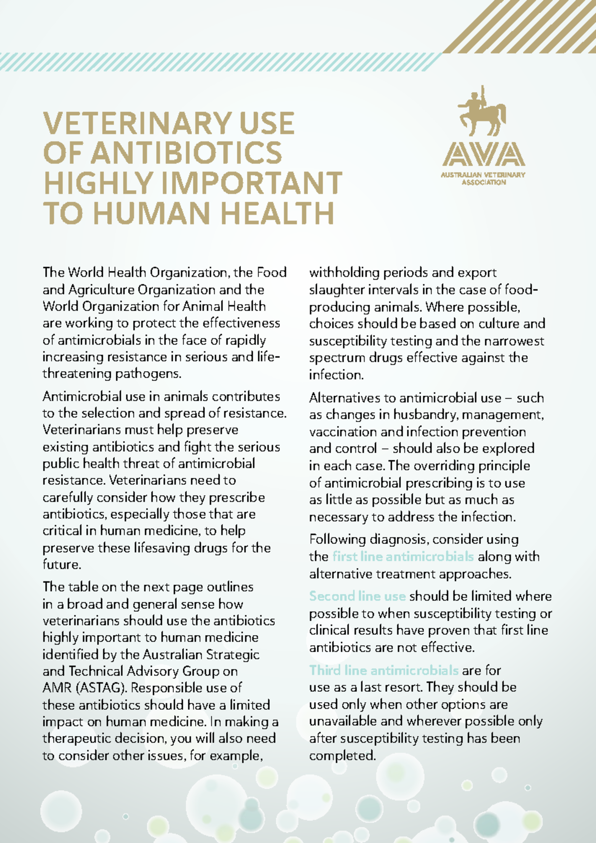 Veterinary Antibiotic Use: Summary Notes on Resistance & Best Practices ...