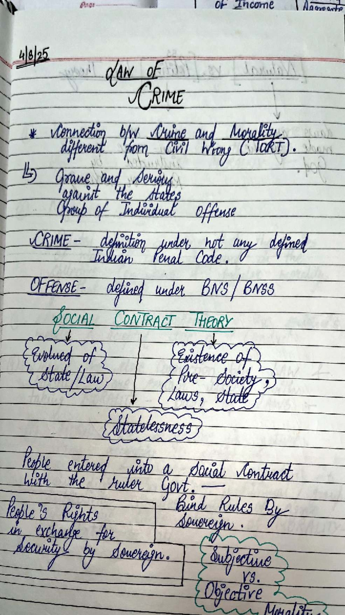 Crimes and Morality: A Study of Law and Social Contract Theory - Studocu