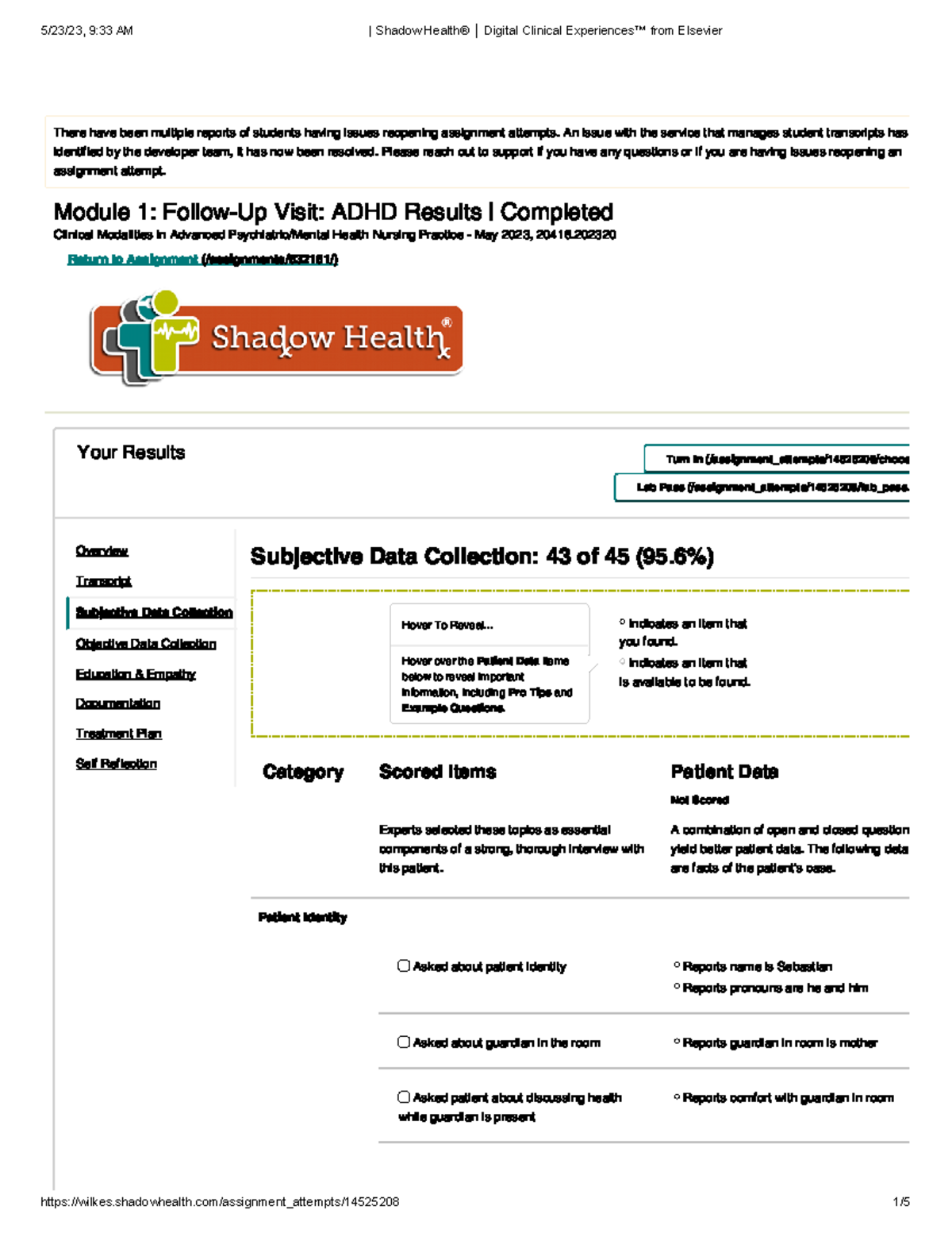 Shadow Health® │ Digital Clinical Experiences™ from Elsevier.pdf-2 ...