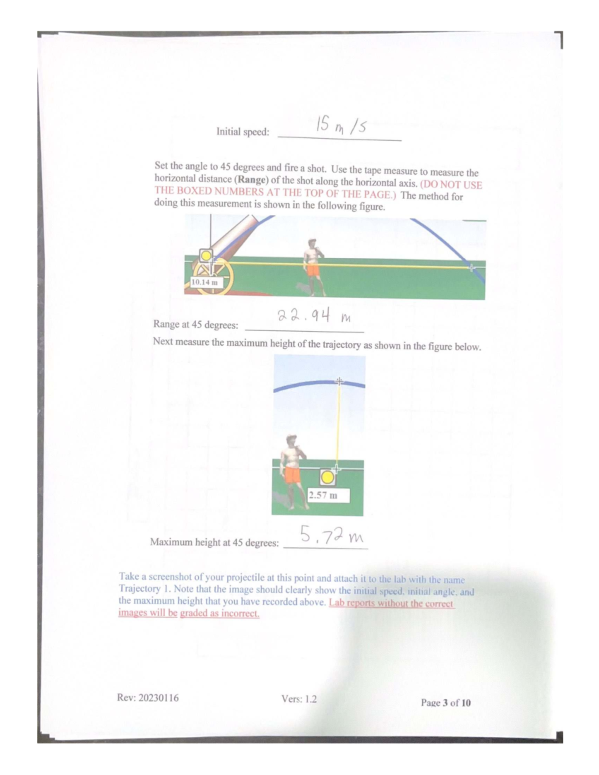 Projectile Motion Lab Report: Range and Height Analysis (PHYS 101) - Studocu