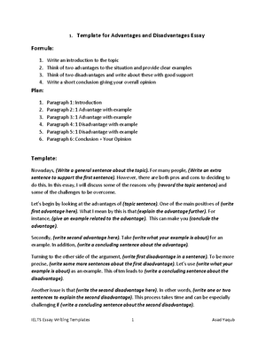 Ielts Preparation Course - Writing TASK 2 Essay Templates - IELTS ...
