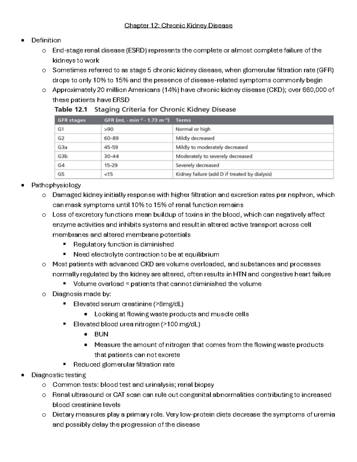 Chapter 12: Comprehensive Overview of Chronic Kidney Disease (CKD) - Chapter 12: Chronic Kidney ...