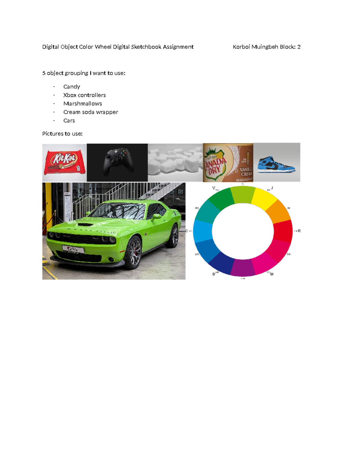 Digital Object Color Wheel Digital Sketchbook Assignment - Studocu