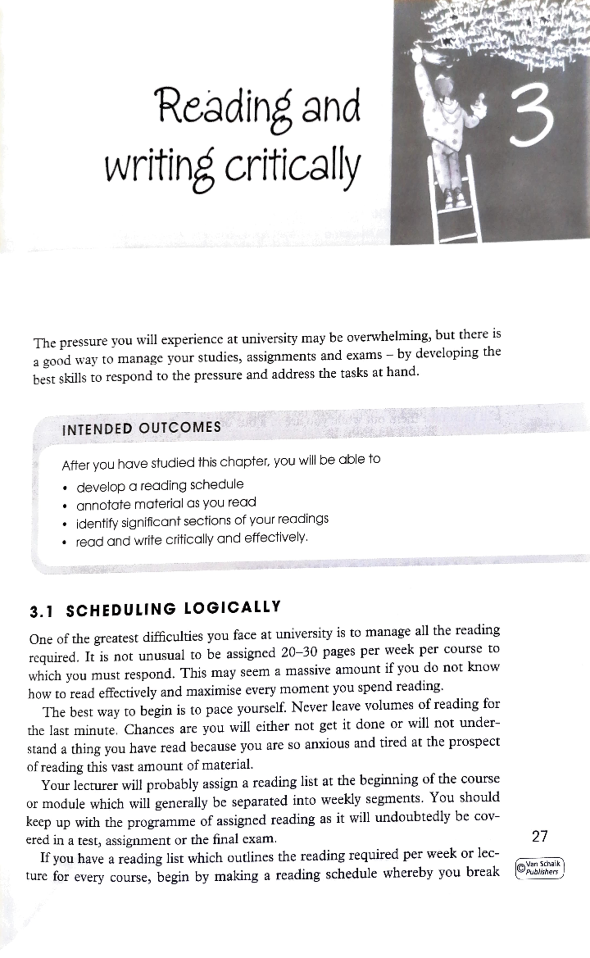 Chapter 3 - Reading And Writing Critically.pdf - Reading and 3 writing critically The pressure ...
