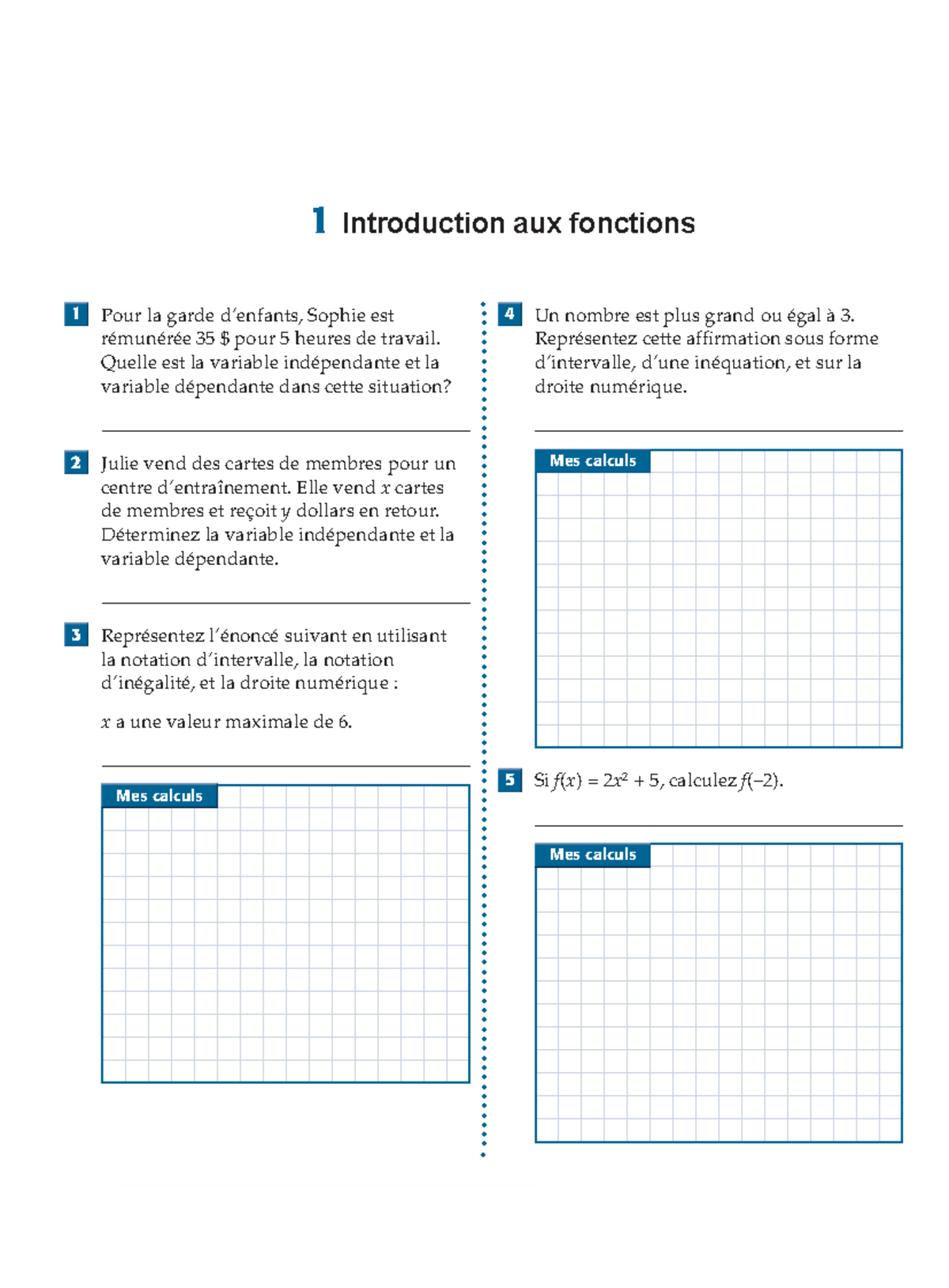 Math SN Chapitre 5: Introduction aux Fonctions et Propriétés - Studocu