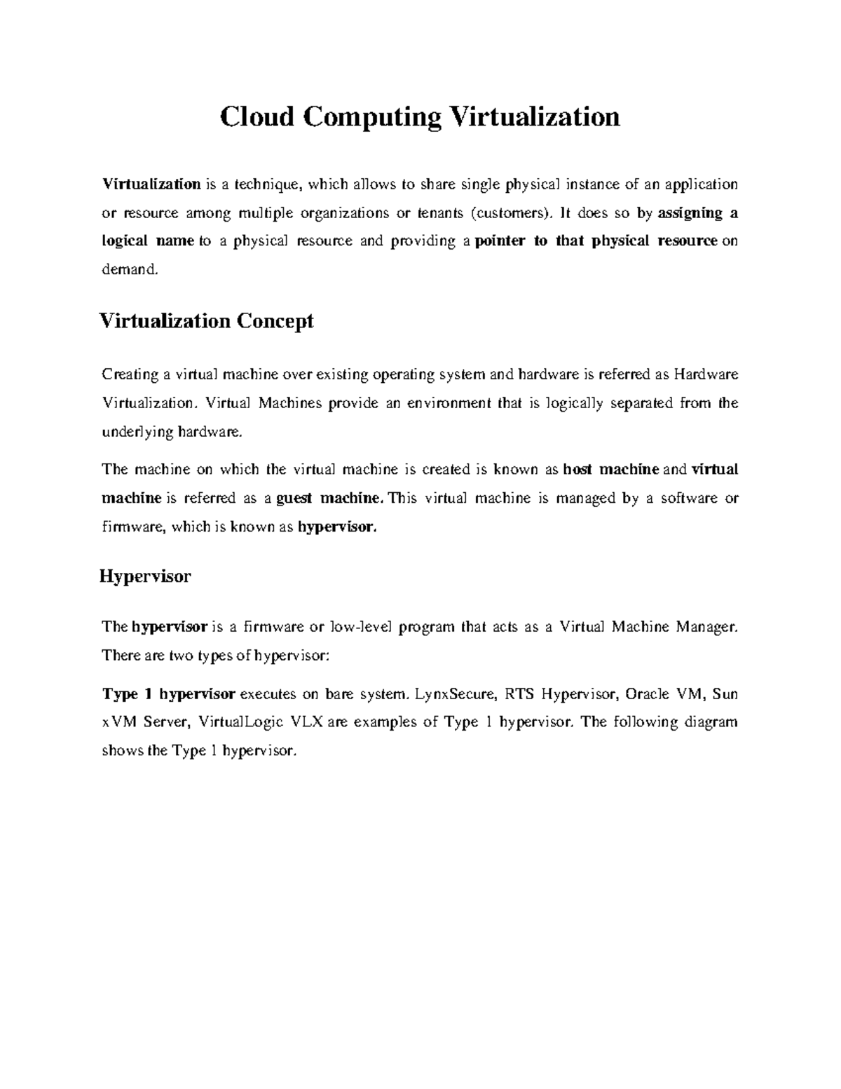 Virtualization Concepts and Technologies - Topic 9 - Studocu